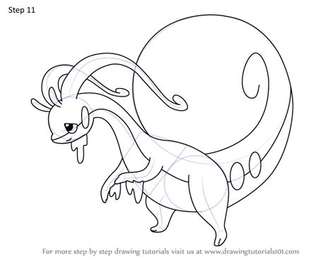 How To Draw Goodra From Pokemon Printable Step By Step Drawing Sheet