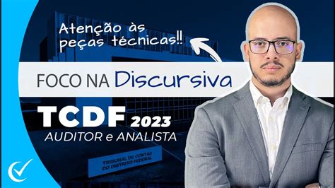 Discursiva TCDF Cebraspe 2023 Como será a prova discursiva do