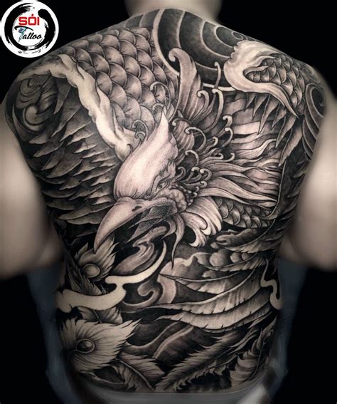 Tất cả các hình xăm nhật cổ full lưng trắng đen và ý nghĩa của chúng