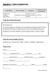 Exercice Dictée préparée Dictée à trous 3eme Primaire