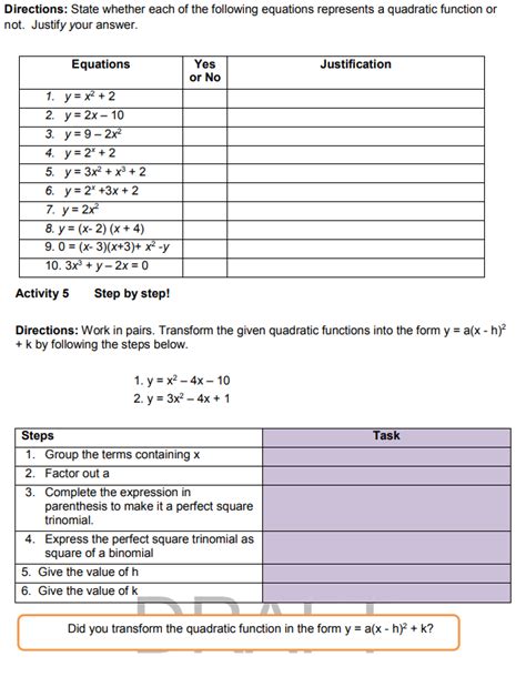 quadratic function y a x h 2 k 142608 transform each quadratic function in the form y a x h 2 k