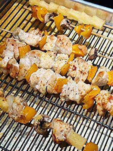Brochettes de poulet à l ananas de Les Zackardises et ses recettes de