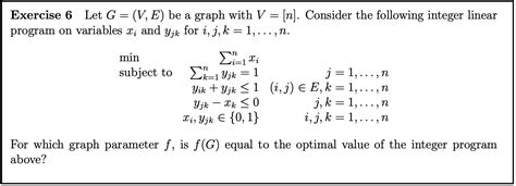 proof verification graph parameter corresponding to a linear integer program mathematics
