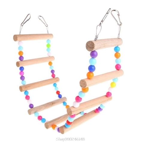 Perroquet jouets échelle escalade bois naturel oiseau perruche pour