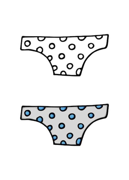 Calzoncillos De Lunares Ropa Interior De Mujer Doodle Dibujos Animados