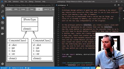 prototype design pattern in python youtube