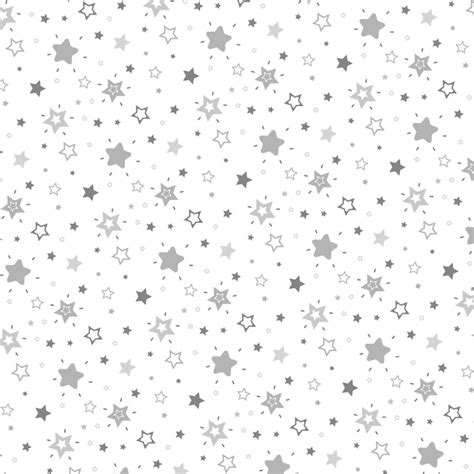 Patr N De Estrellas Plateadas De Dise O Plano Vector Premium
