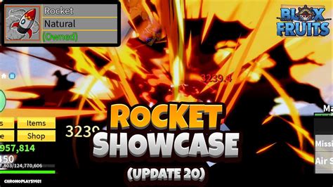 NEW Rocket Fruit Full Showcase Update 20 Blox Fruits YouTube