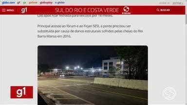RJ1 TV Rio Sul g1 no RJ1 Ponte em Barra Mansa é reaberta após