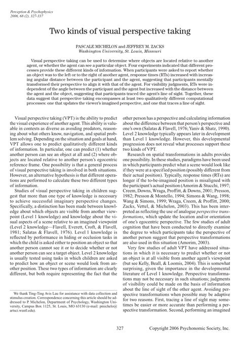 pdf two kinds of visual perspective taking