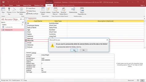 2 Microsoft Access 2016 Field Property YouTube