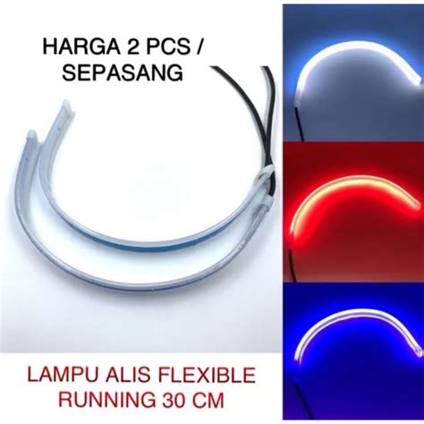 Jual Lampu Led Drl Alis Sein Running 30cm Tempel DRL Motor Mobil Lampu