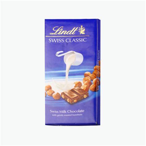 Lindt Swiss Classic Milk Chocolate With Hazelnuts 100g