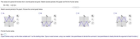solved the values of a period 2 function f t in one full