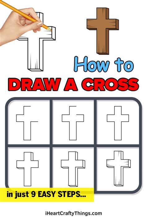 Cross Drawing How To Draw A Cross Step By Step