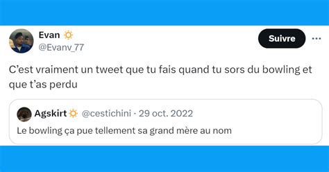 Top 20 des tweets les plus drôles sur le bowling le meilleur jeu entre