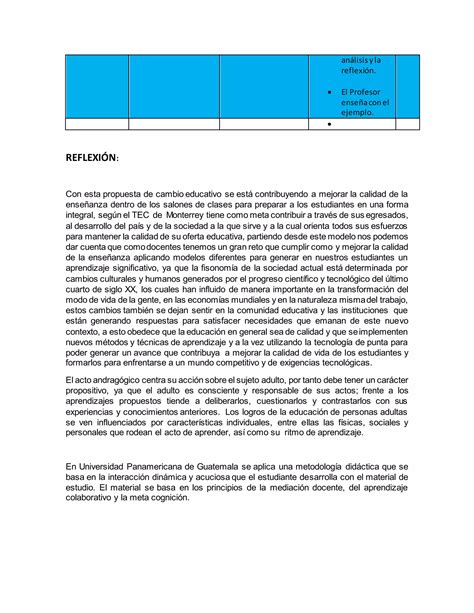 Cuadro Comparativo De Modelos Educativos PDF
