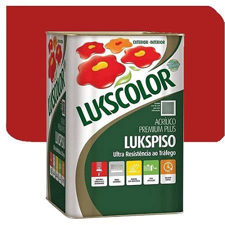 Tinta Lukscolor LuksPiso Fosco Vermelho Segurança 18 Litros Varejão