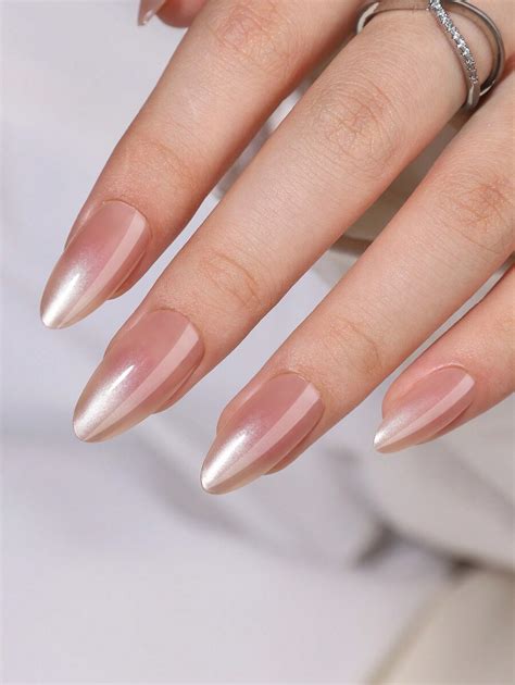 Set de 30 piezas de uñas postizas de forma de almendra larga con