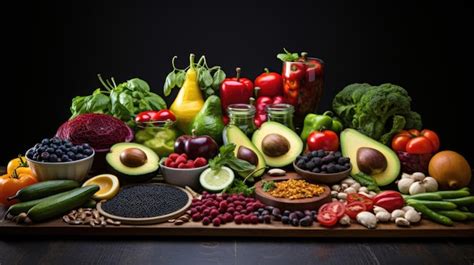 Alimentos Saludables Y Coloridos Foto Premium