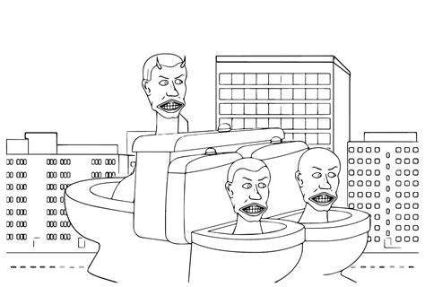 Free Skibidi Toilet Coloring Page Free Printable Coloring Pages