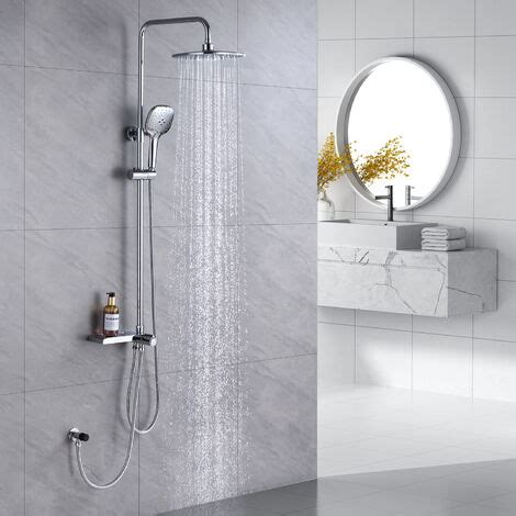 LONHEO Colonne De Douche Sans Mitigeur 2 Fonctions Ensemble De Douche