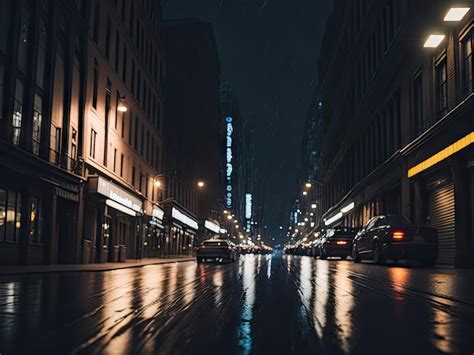 City Street Night Background