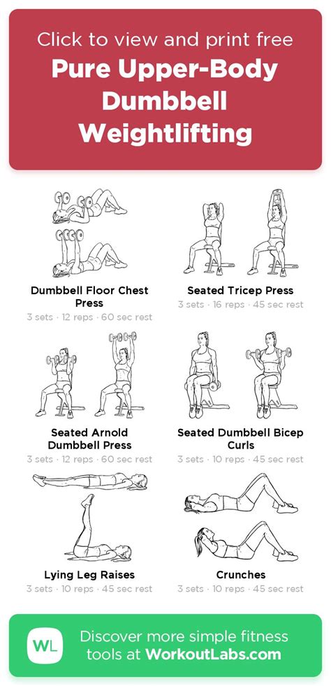 Free Workout Pure Upper Body Dumbbell Weightlifting Workoutlabs Fit