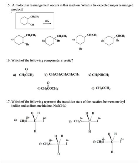 SOLVED A Molecular Rearrangement Occurs In This Naction What Is The