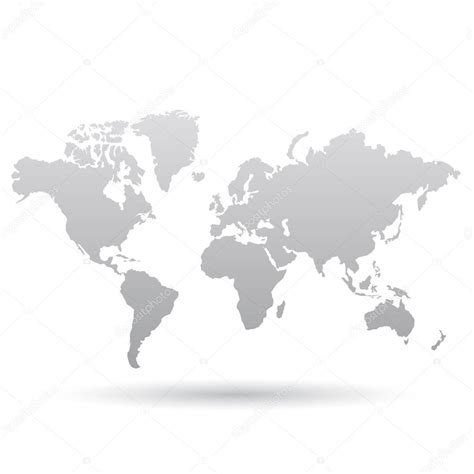 Mapas En D Del Mundo Gris Mapa D Del Mundo Vector De Stock Images