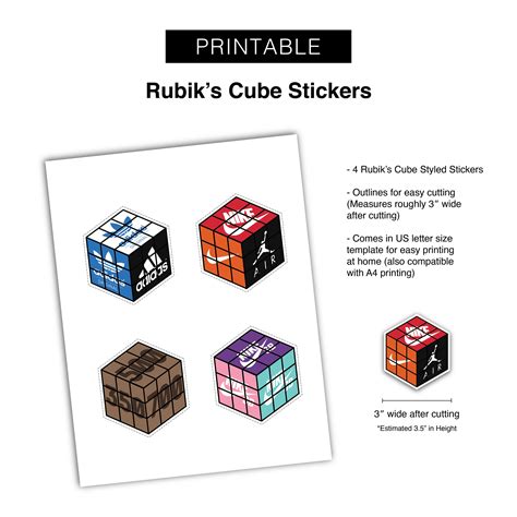 Rubik S Cube Stickers Hypebeast Stickers Planner Etsy