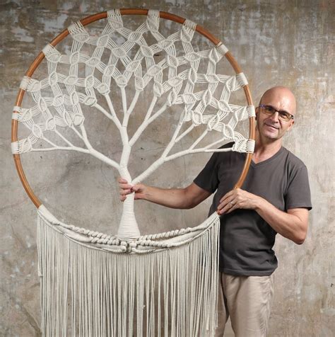 Baum des Lebens Makramee Wandbehang Großer Makramee Etsy de
