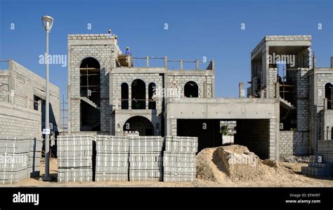 Construction Of New Luxury Villa In Dubai United Arab Emirates Stock