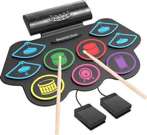 OYAYO Schlagzeug Elektronisch 9 Pads Faltbares Elektronisches