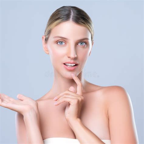 Alluring Beautiful Woman With Perfect Smooth And Clean Skin Portrait