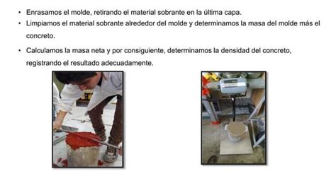 Ensayo De Peso Unitario Del Concreto En Estado Fresco PPT