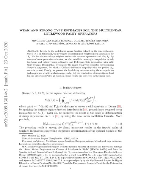 pdf weak and strong type estimates for the multilinear littlewood paley operators