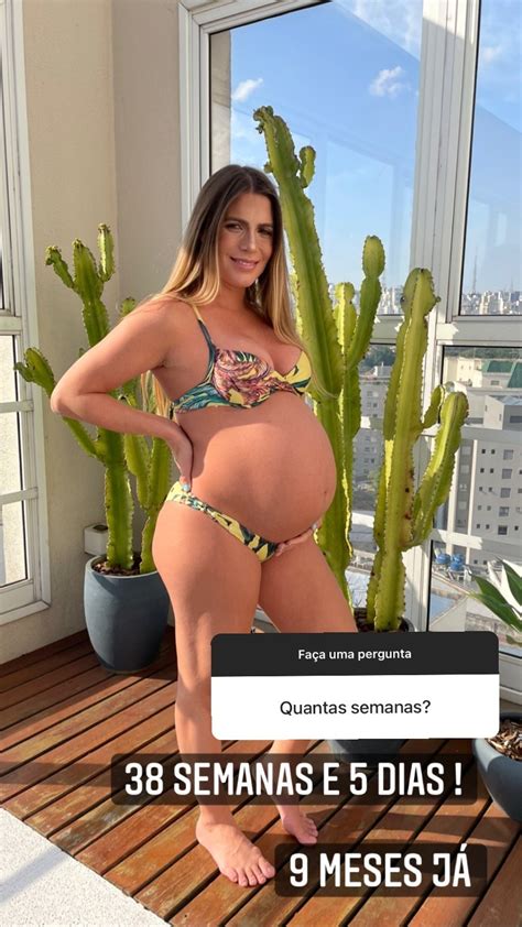 Bia Feres Posa De Biqu Ni E Mostra Barrig O Na Reta Final Da Gravidez