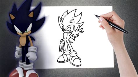 CÓMO DIBUJAR A DARK SUPER SONIC YouTube