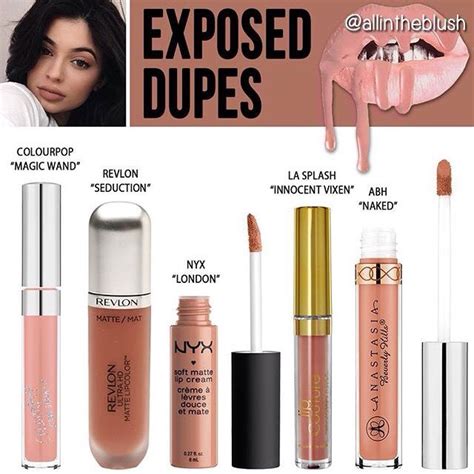 Kylie Jenner Lip Kit Dupe Exposed Batons Matte Gloss Matte Lip Gloss