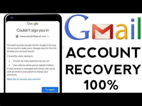 Google Account Recovery Karne Ka Tarika Couldn T Sign You In Gmail