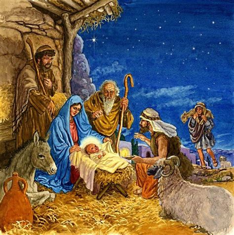 BANCO DE IMÁGENES Nacimiento de Jesús Representación con María y