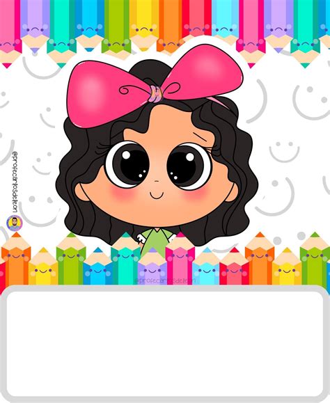 Pin De Maestra Anita En Gafetes Tarjetas En 2023 Etiquetas