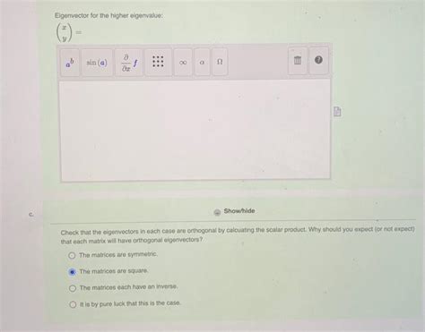 solved find the eigenvalues and eigenvector of the following