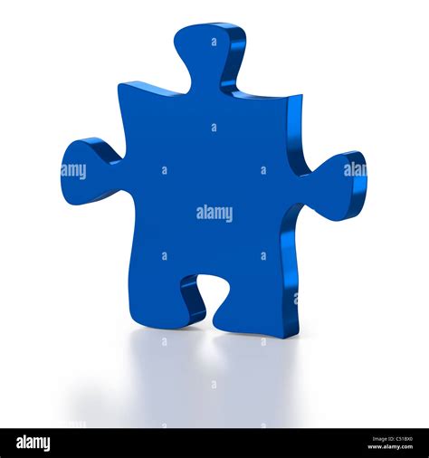 Single Jigsaw Puzzle Piece On A White Background Stock Photo Alamy