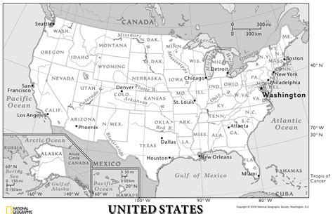 Solved Map Of The United States Showing Latitude Chegg