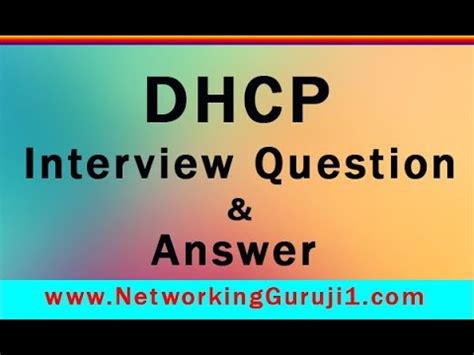 Question And Answer In Dhcp Interview Questions And Answers On Dhcp