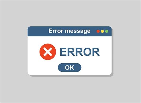 Premium Vector Error Message Icon In Flat Style Computer Window Alert
