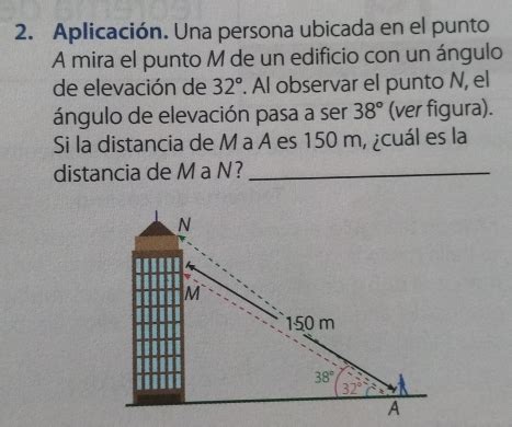 Solved 2 Aplicación Una persona ubicada en el punto A mi algebra