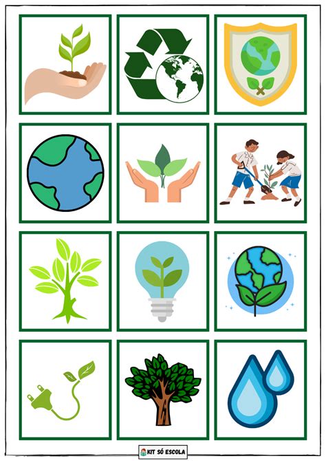 Jogo da Memória Do Meio Ambiente SÓ ESCOLA Earth Day Drawing Diy